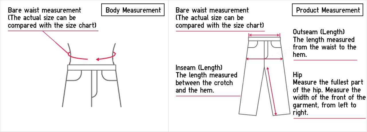 Pants Alteration Service | Measurement Method & Sewing Information ...